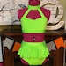 Made to Order Ellee 2-pc Dance Set W/ Keyhole Neck and Mesh Skirt ...