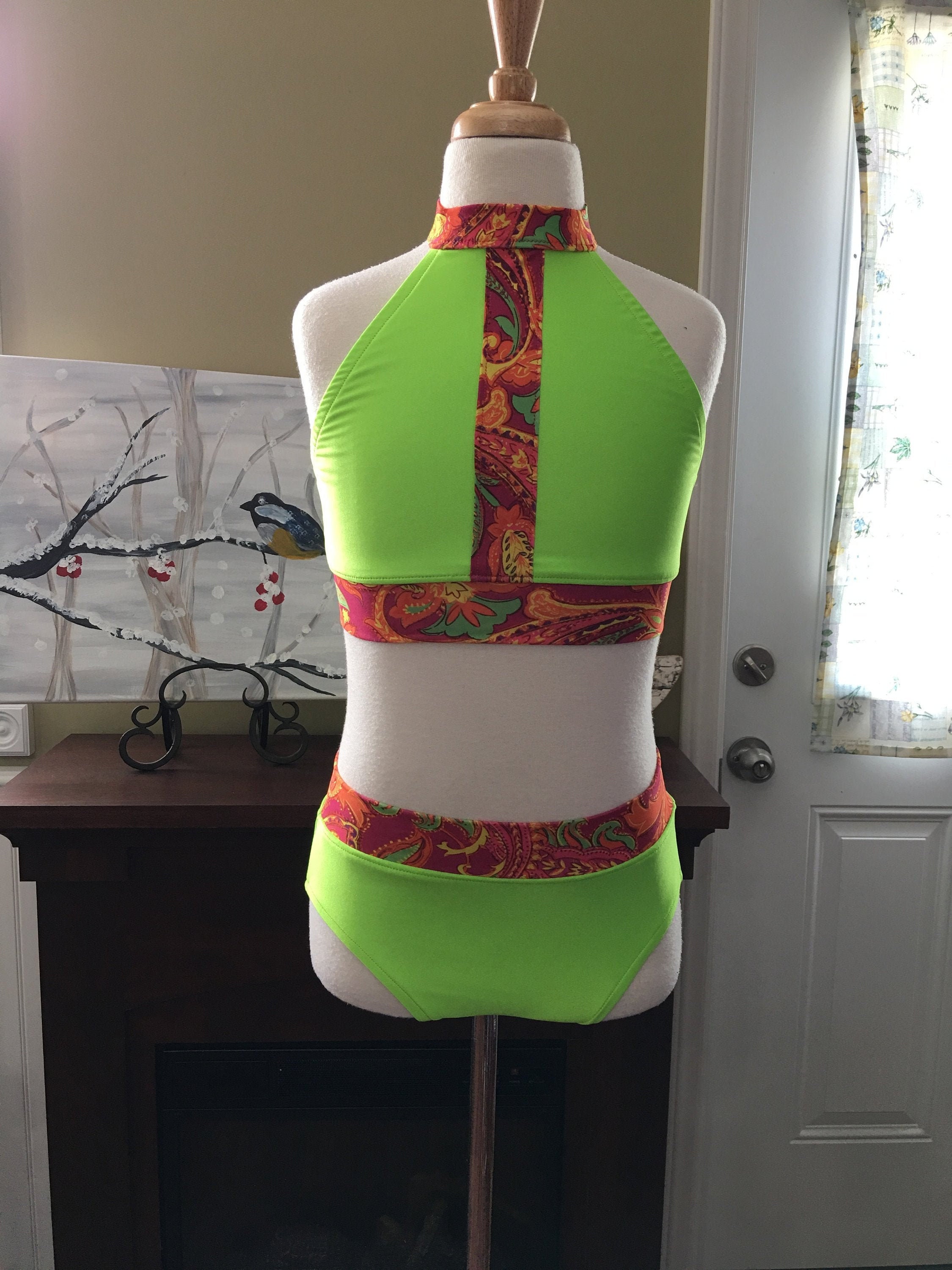 Jenna Two Piece Halter Dance Set Girls Dancewear Womens - Etsy