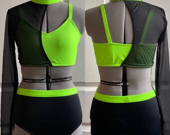 Mesh Two Piece Dancewear Set for Girls, Dancewear for Girls, Dance ...