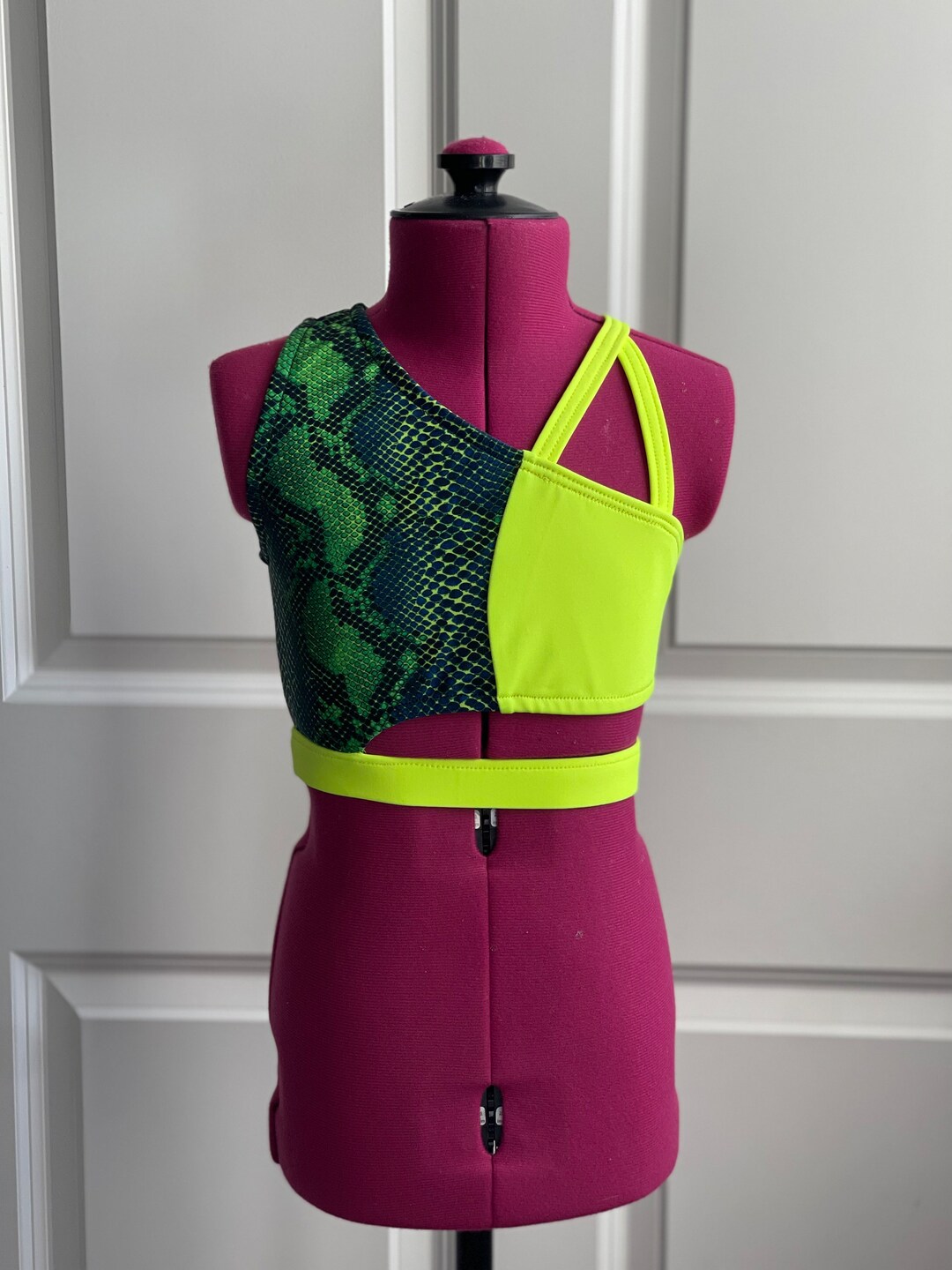Made to Order Snake Print Kelsey Dance Top, Girls Dance Top, Dance ...