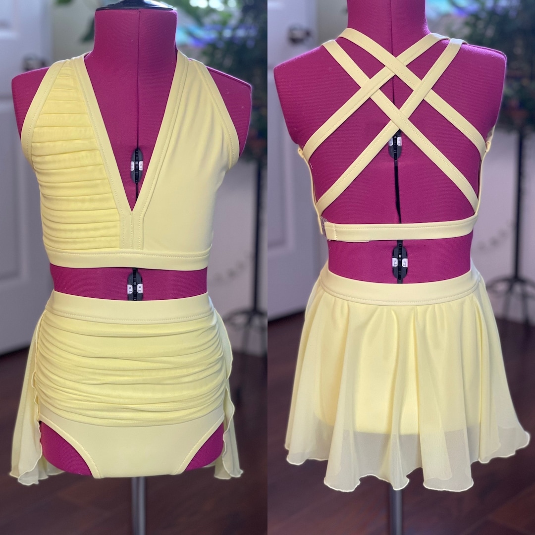 Made to Order Lyrical Dance Costume Base With Skirt, Girls Dance ...