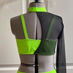 Handmade Zoe Dance Top, Mesh Overlay, Convention Wear - Etsy