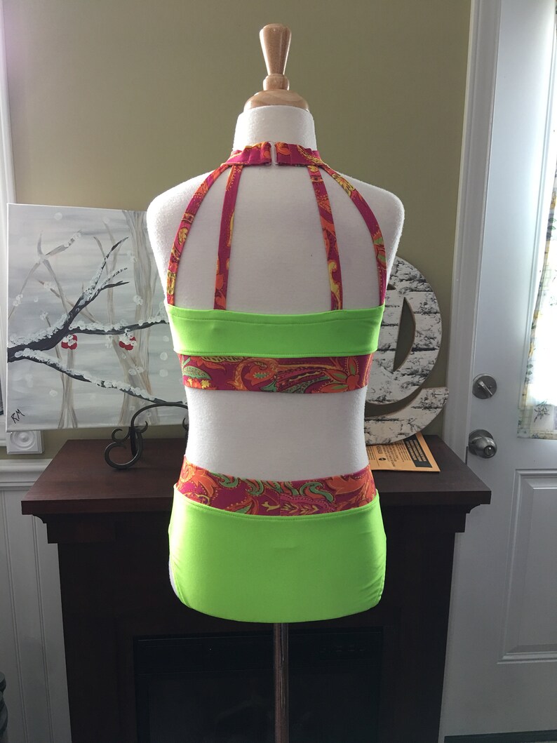 Jenna Two Piece Halter Dance Set Girls Dancewear Womens - Etsy