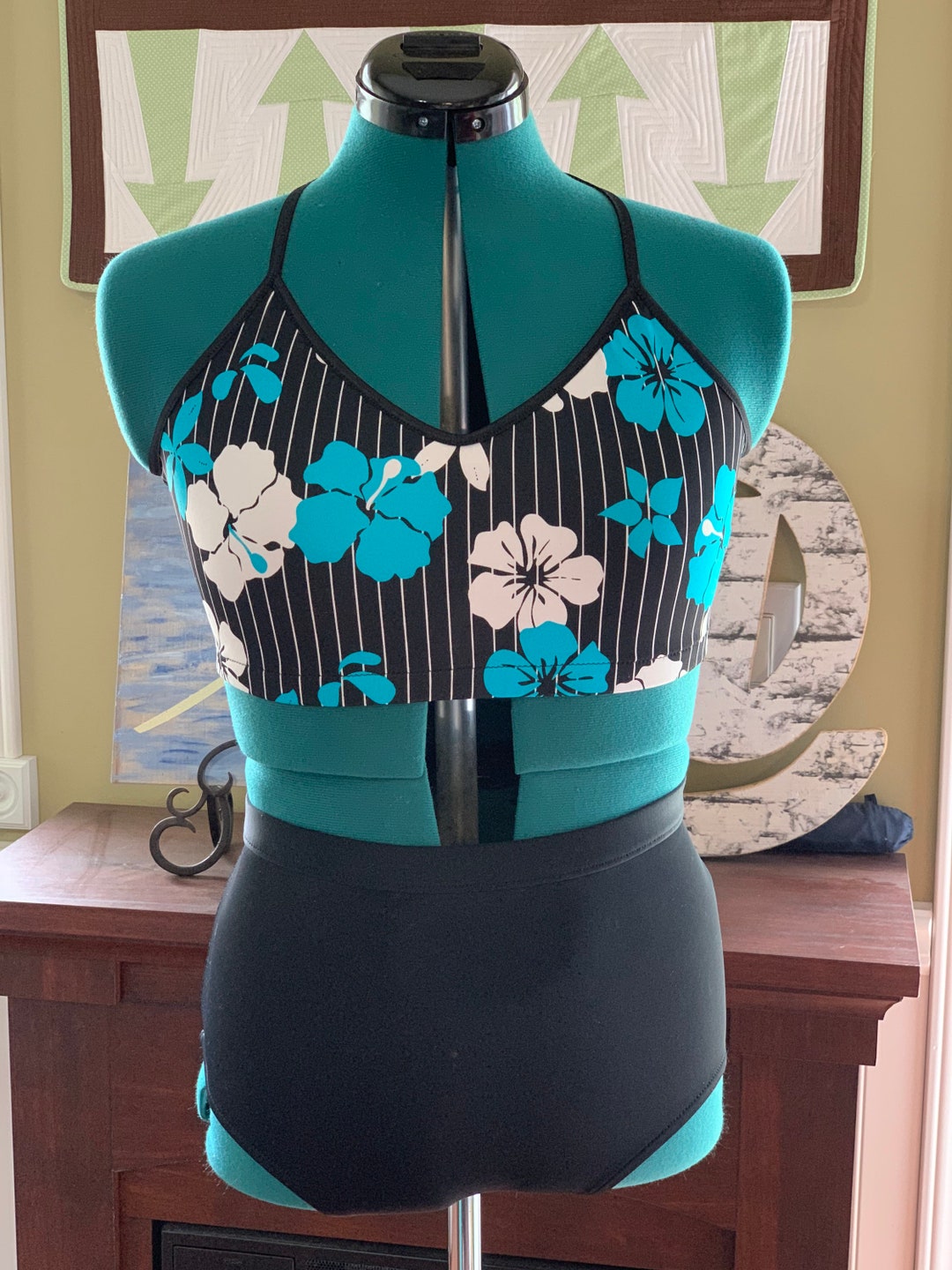 Becca 2 Pc Dance Set, Black W/pinstripes Dance Set, Girls Dancewear ...