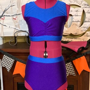 Claire 2-piece Girls Dancewear Set in Contrast Colors. Dance - Etsy
