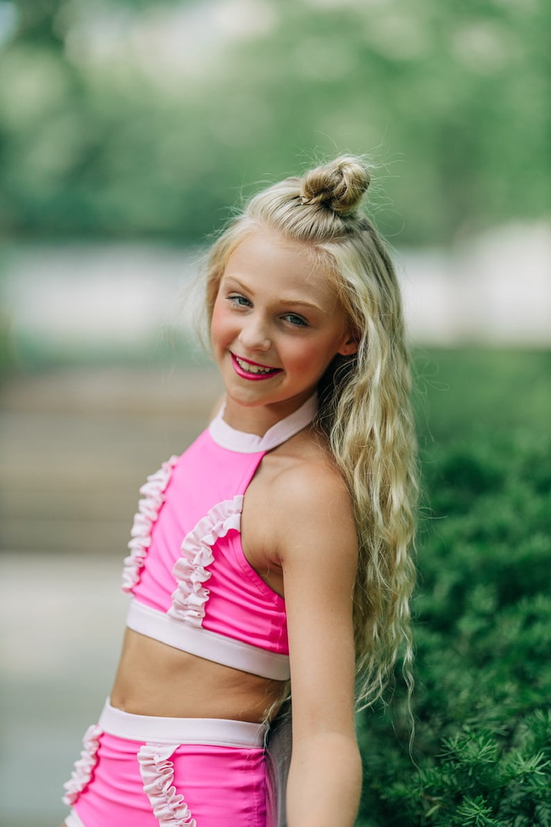 Kenzie 2 Piece Dance Set Girls Danceweartween Dancewearteen Etsy