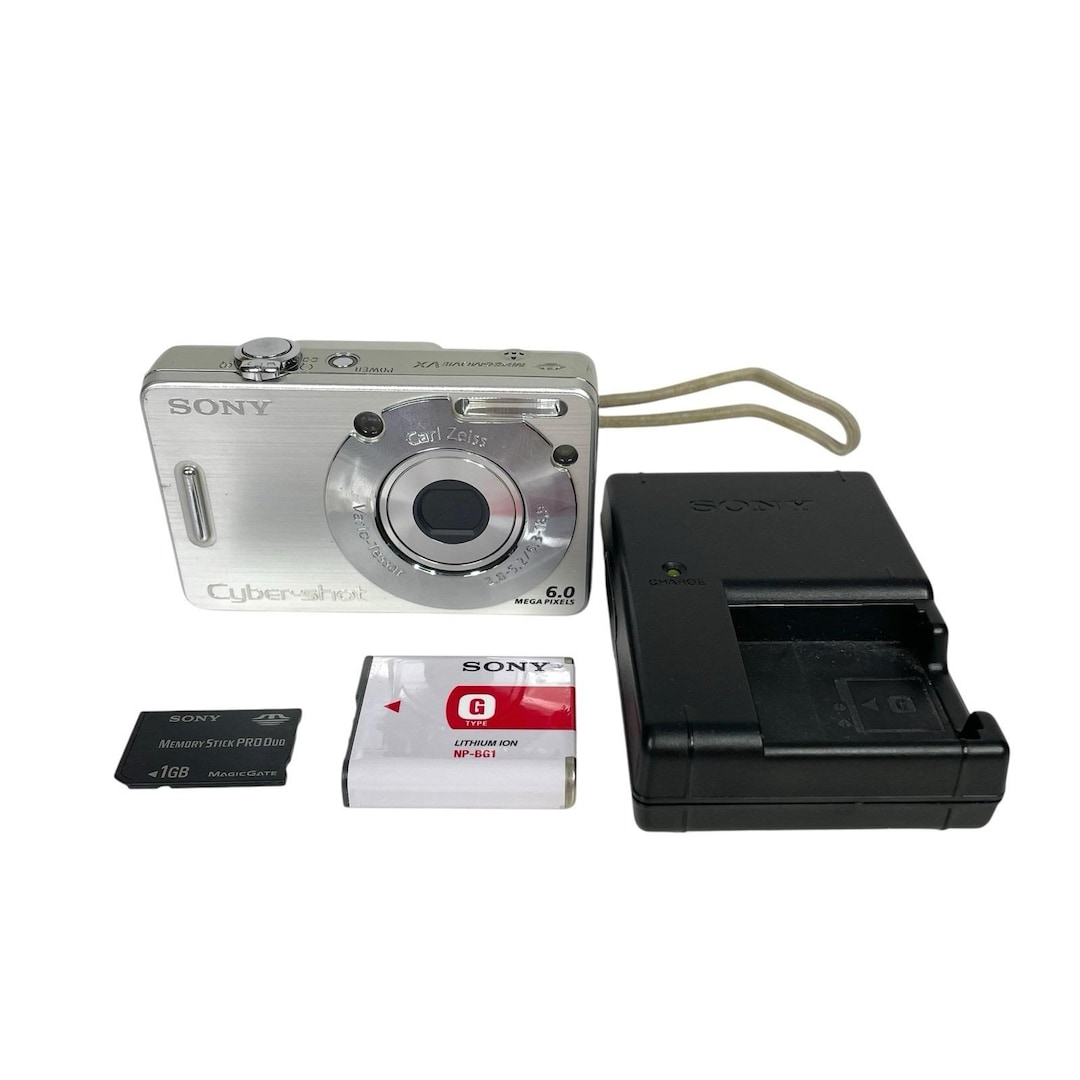 Sony Cyber-shot DSC-W50 6MP Digital Camera Digicam Bundle Silver ...
