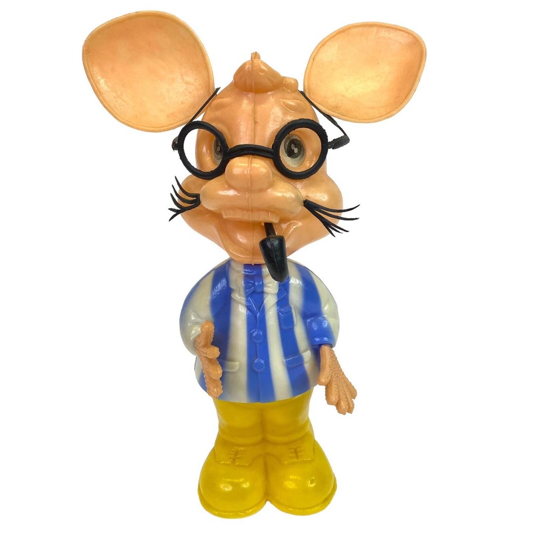 Vintage Topo Gigio Mouse Made in Hong Kong Plastic Figure Carnival Toy ...