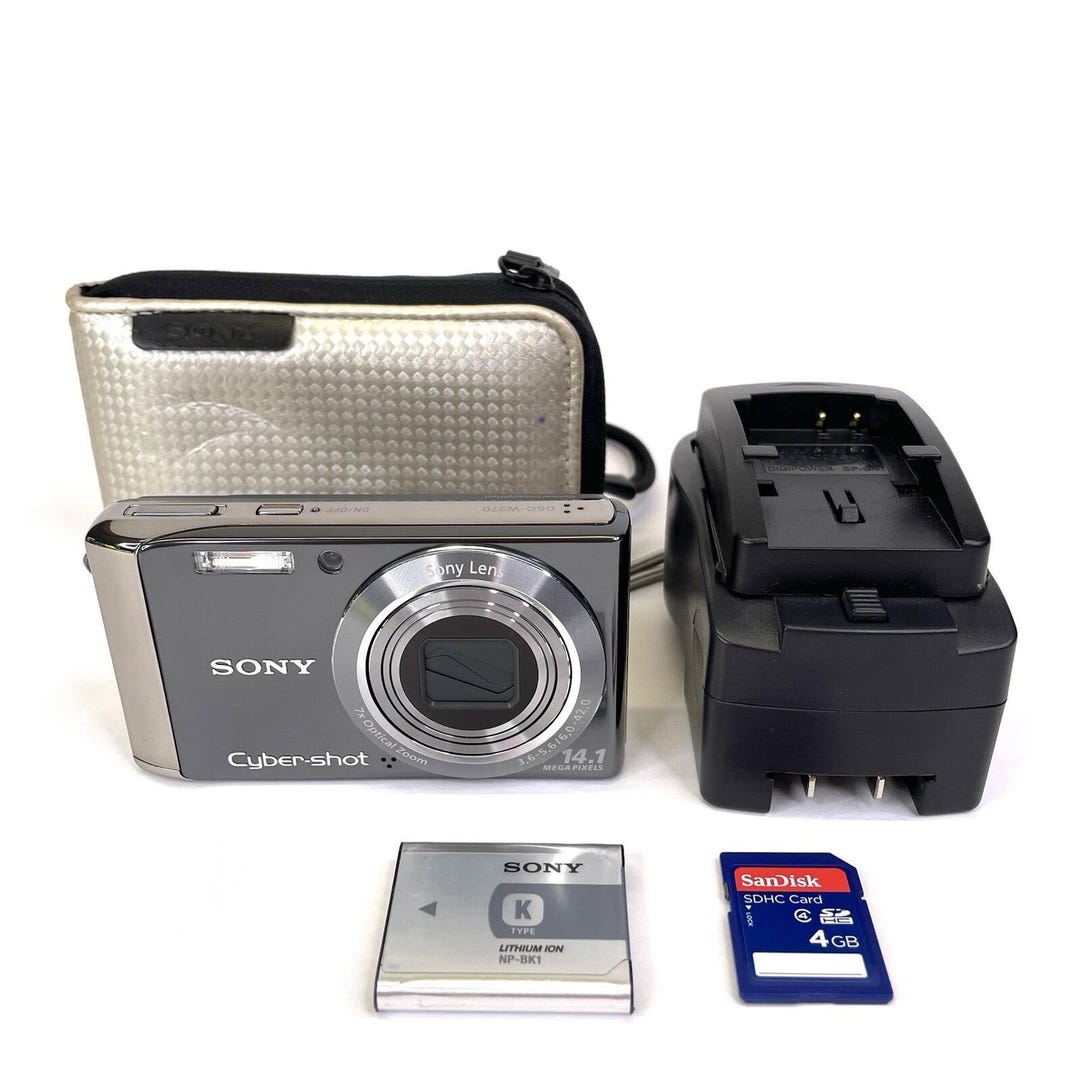Sony Cyber-shot DSC-W370 14 MP 7x Zoom Digital Camera Digicam Gray ...