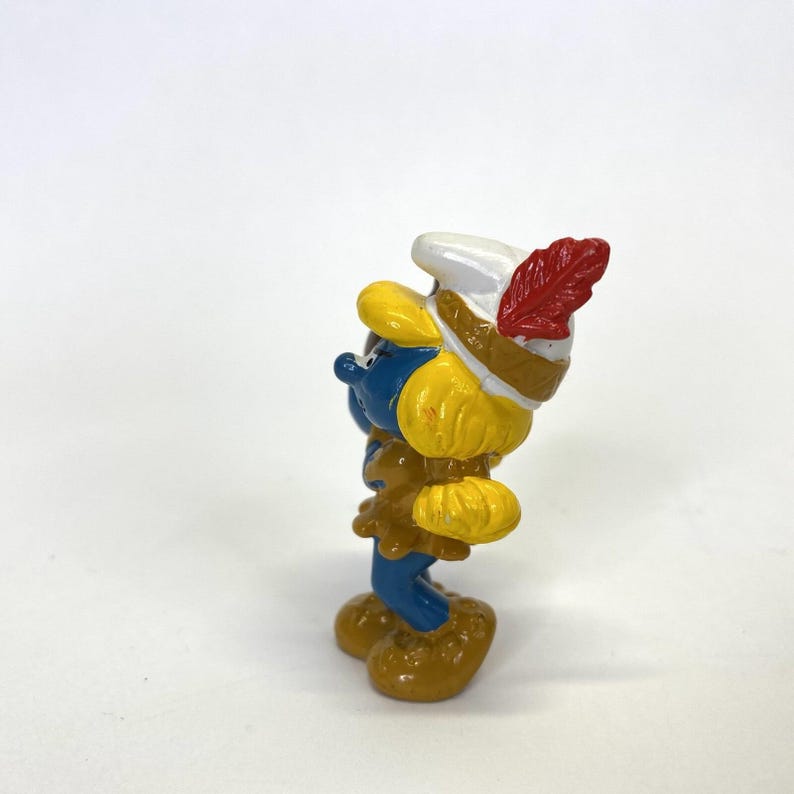 Smurfs 20167 Indian Smurfette Vintage Smurf Figure Rare PVC Toy ...