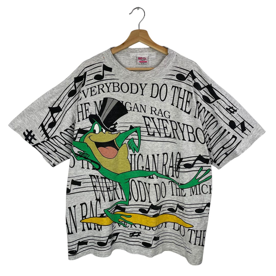 90s Looney Tunes Shirt AOP Michigan J Frog Cartoon Promo ACME Sz XL - Etsy