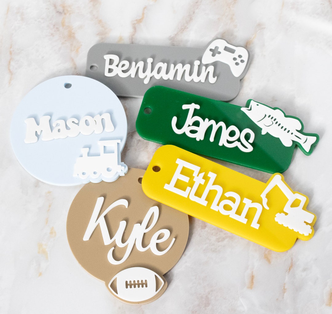 Boy Acrylic Tag | Glitter Tag | Gift | Basket Tags | 3D Tag | Bag Tag ...