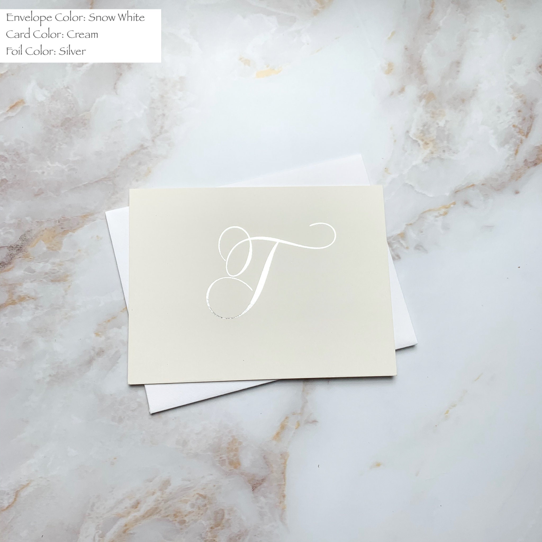 Monogram Foil Cards | Monogram Thank You Cards | Couple Stationery ...