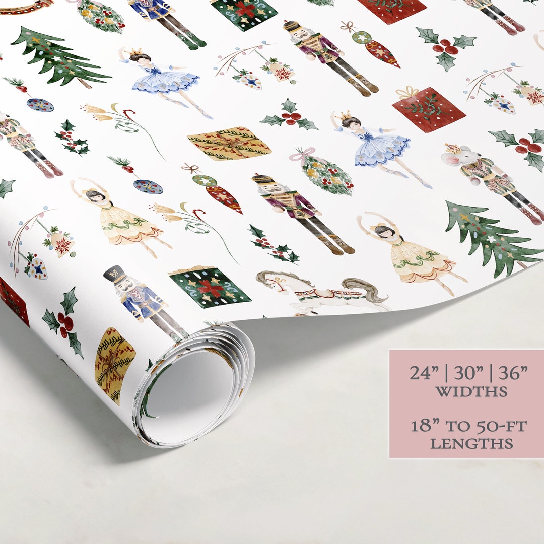 Nutcracker Tree Wrapping Paper | Christmas Wrapping Paper Roll ...