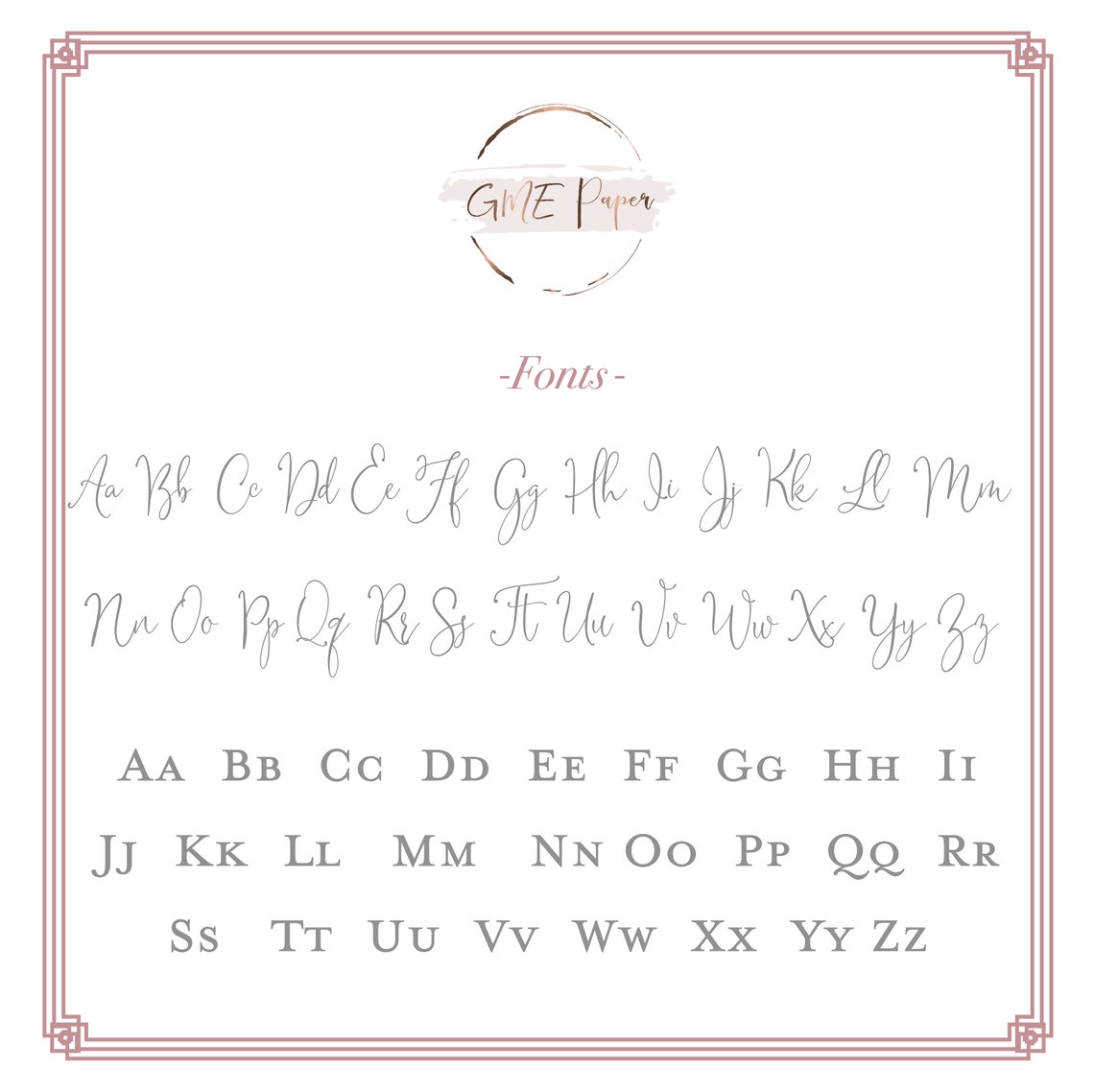 Script Heart Personalized Cards Script Heart Font Cards - Etsy