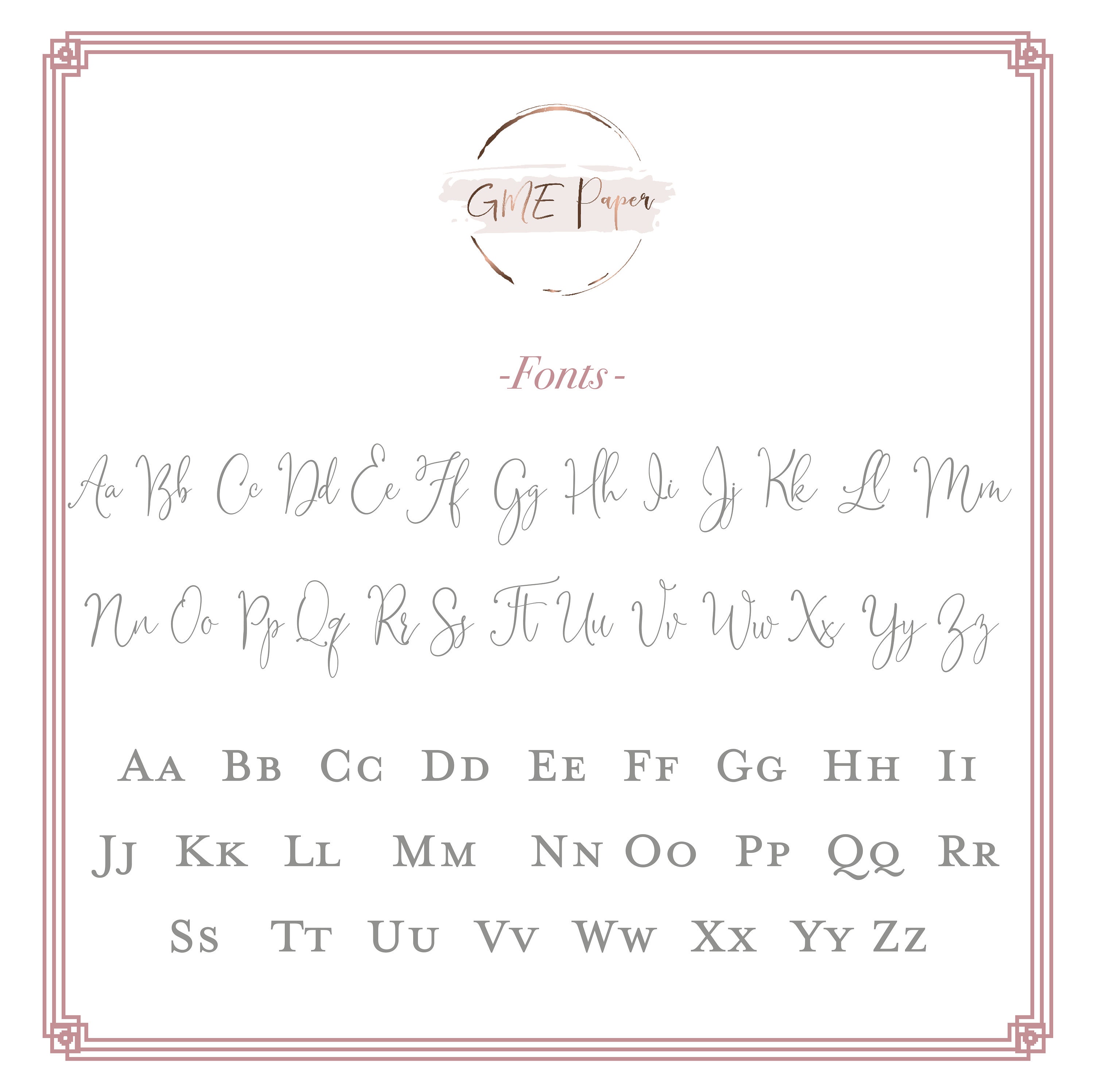 Script Heart Personalized Cards Script Heart Font Cards - Etsy