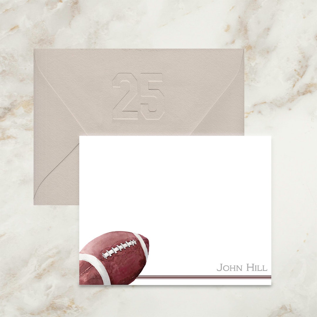 Football Notecards | Thank You Notes | Thank You Cards | Note Cards ...