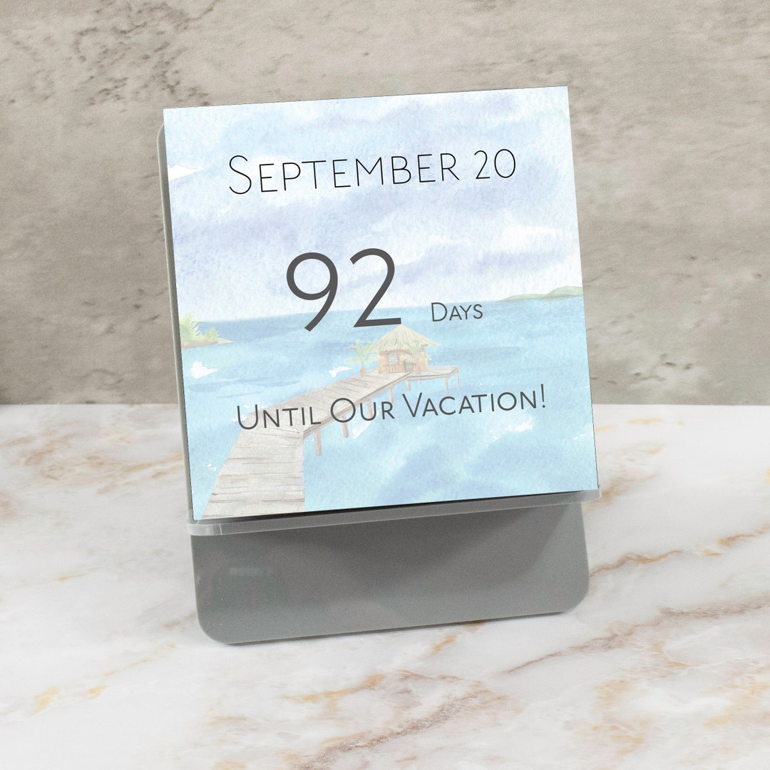 Vacation Countdown Calendar | Beach | Cruise | Vacation Gift ...