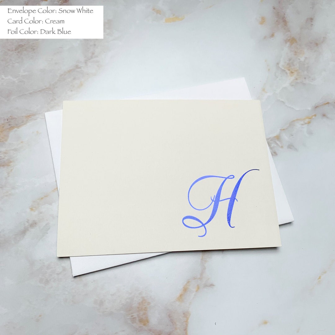 Monogram Foil Cards | Monogram Thank You Cards | Couple Stationery ...