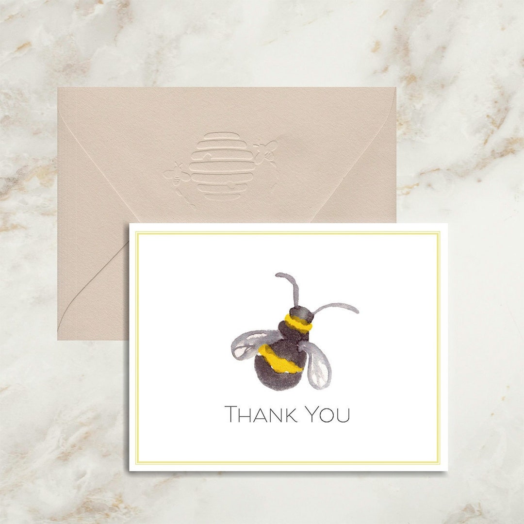 Honey Bee Cards | Bee Thank You Cards | Honey Bee Note Cards | Honey ...