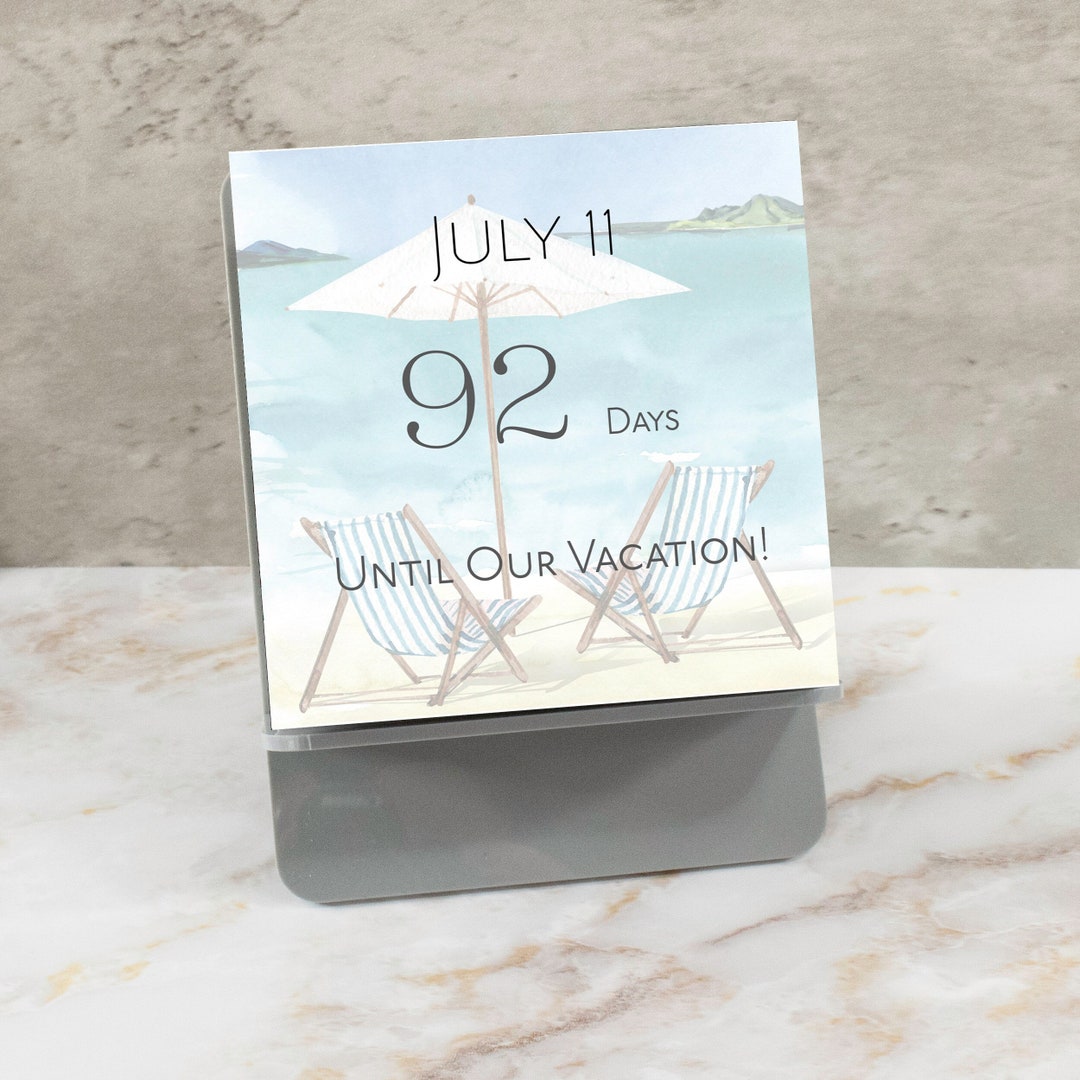 Vacation Countdown Calendar | Beach | Cruise | Vacation Gift ...