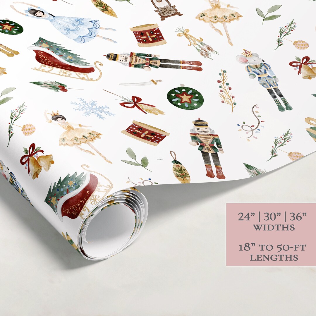 Nutcracker Wrapping Paper | Christmas Wrapping Paper Roll | Holiday ...