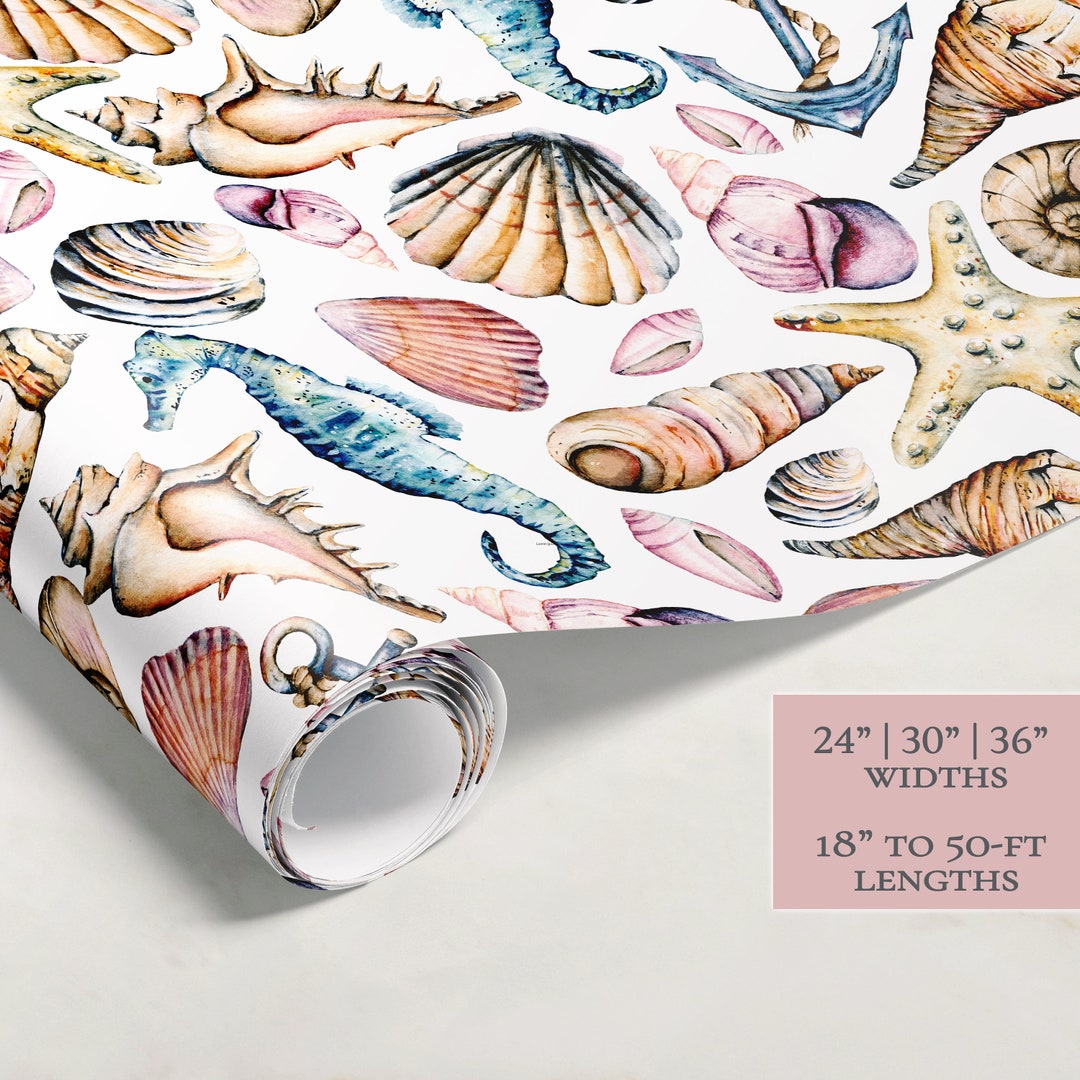 Seashell Wrapping Paper | Gift Wrap | Wrapping Paper Rolls | Gift Wrap ...