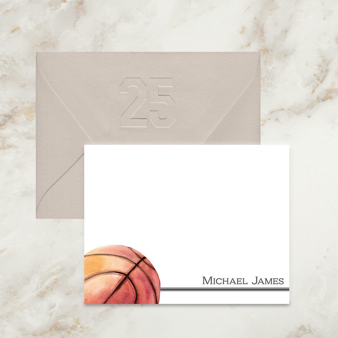 Basketball Notecards | Thank You Notes | Thank You Cards | Note Cards ...