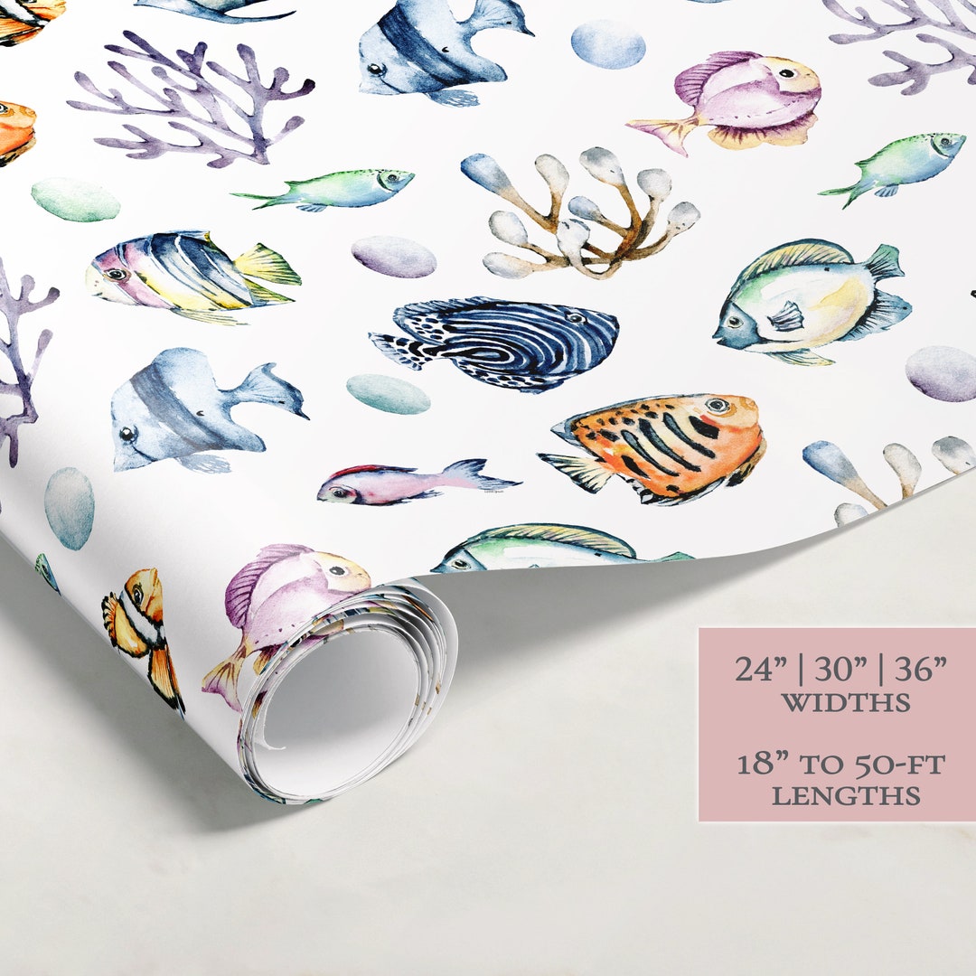 Tropical Fish Wrapping Paper | Gift Wrap | Wrapping Paper Rolls | Gift ...