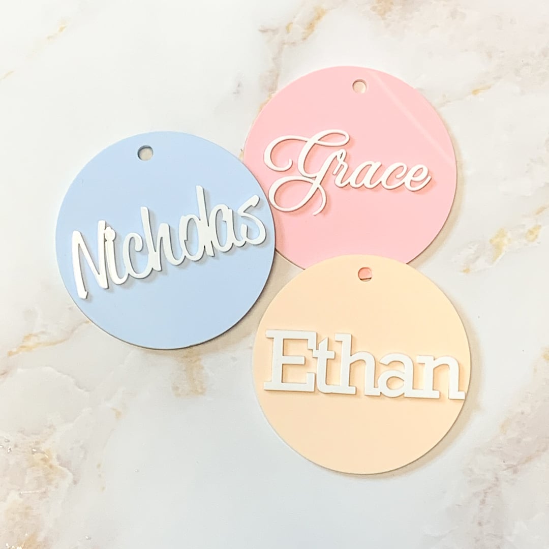 Acrylic Tag | Glitter Tag | Gift Tag | Basket Tags | 3D Tag | Bag Tag ...