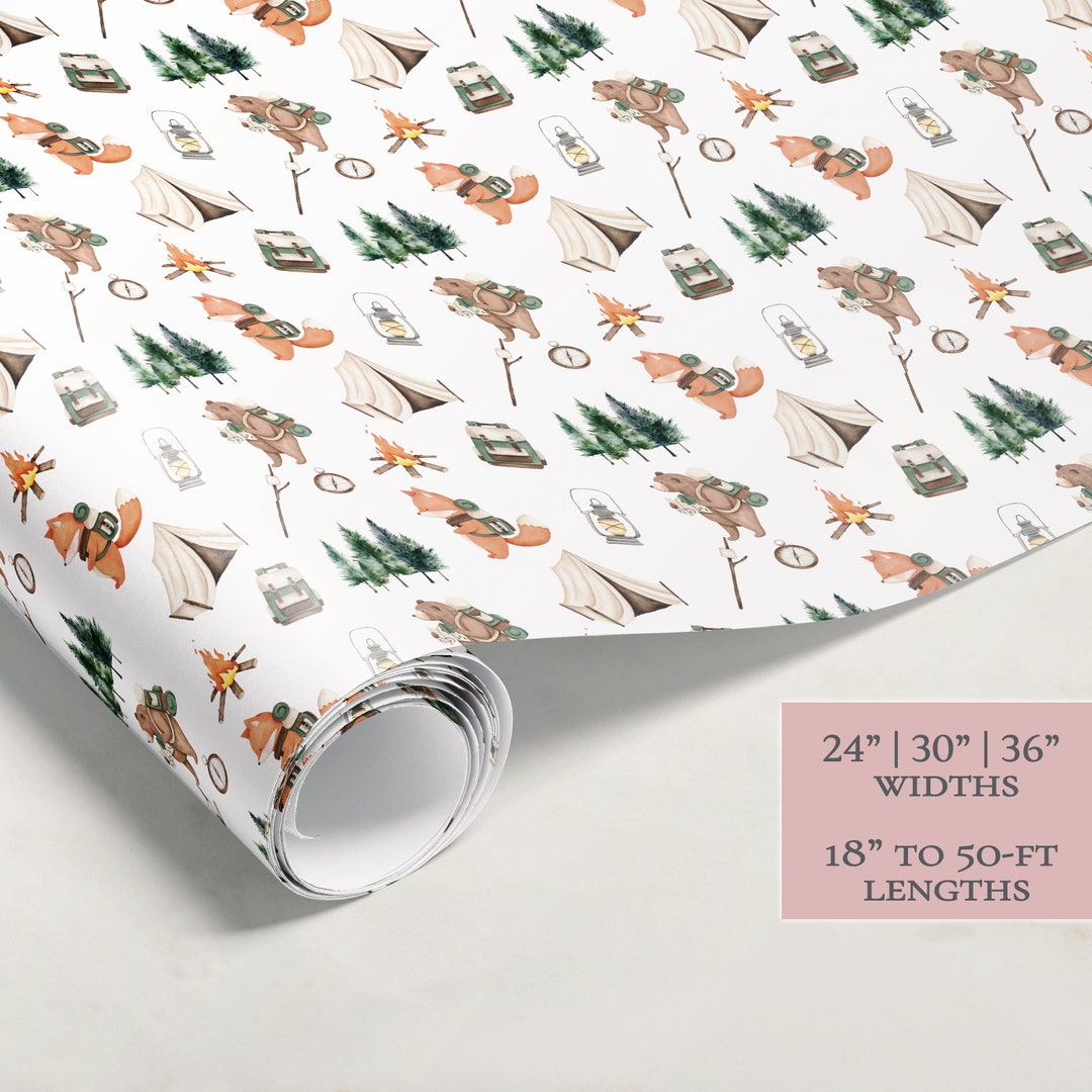 Kids Camping Wrapping Paper | Kids Gift Wrap | Wrapping Paper Rolls ...