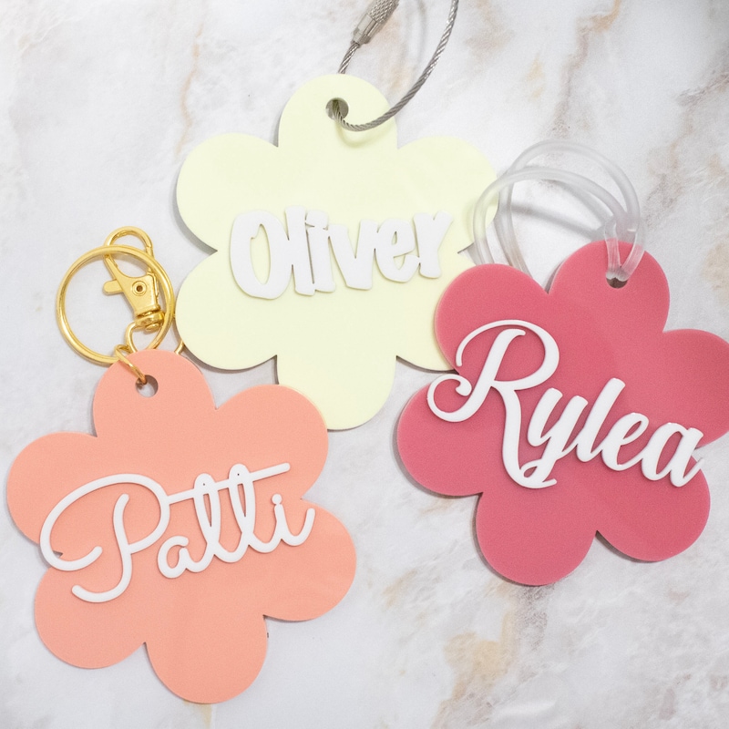 Flower Name Tags - Etsy
