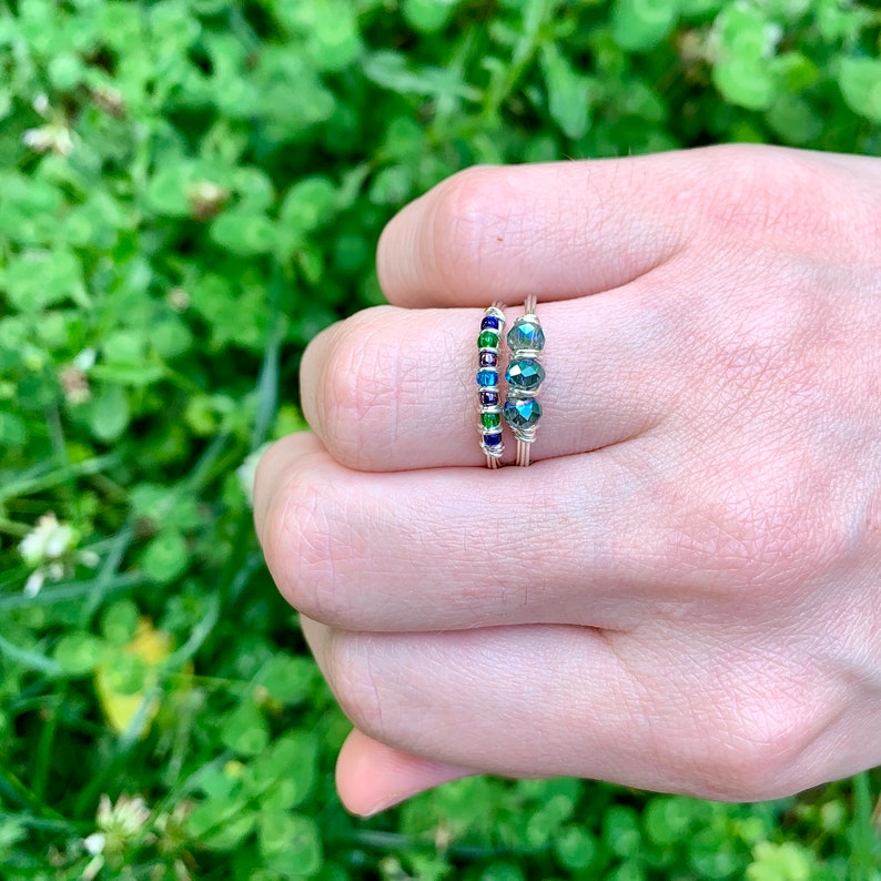 Aurora Borealis Ring Northern Lights Ring Celestial Ring - Etsy
