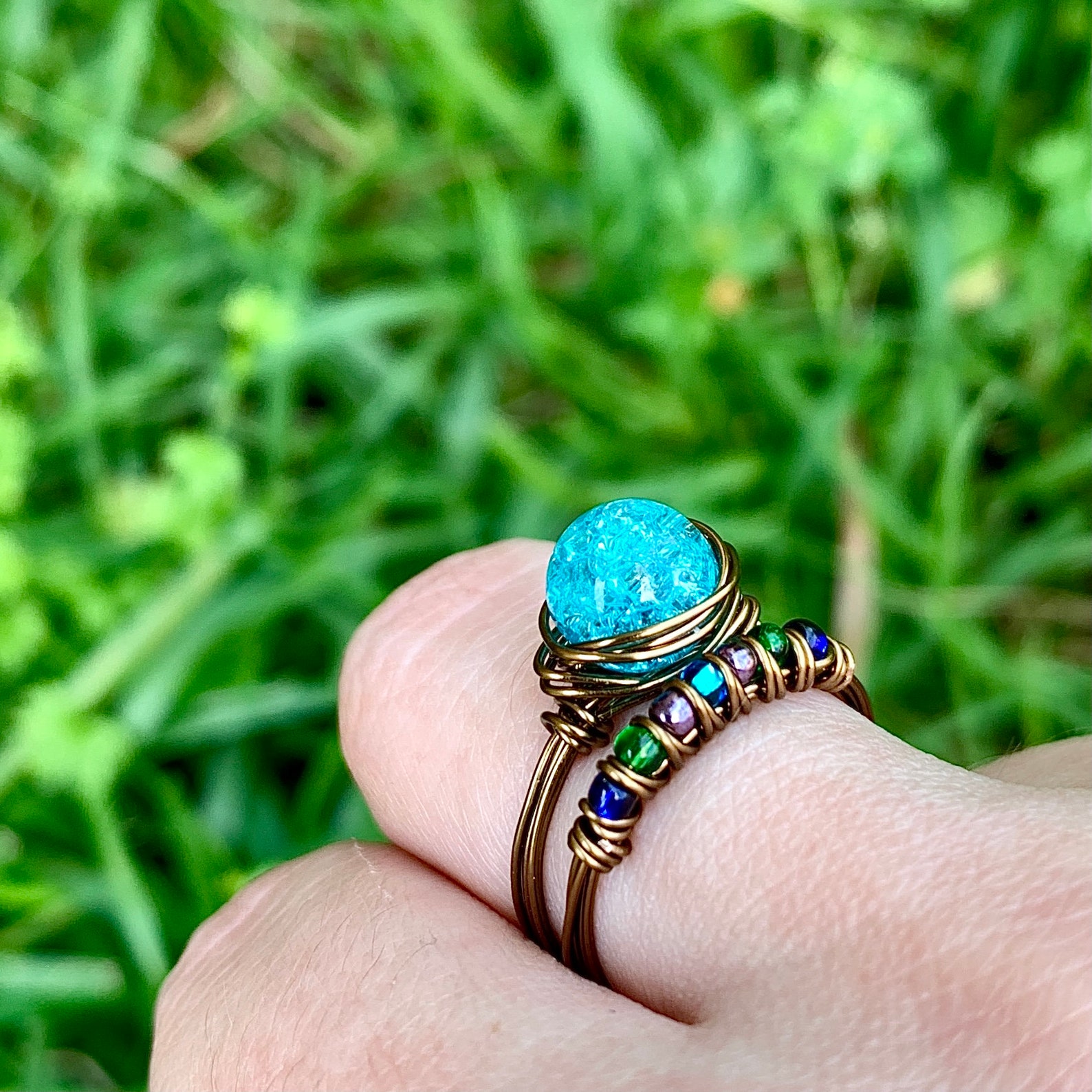 Aurora Borealis Ring Northern Lights Ring Celestial Ring - Etsy