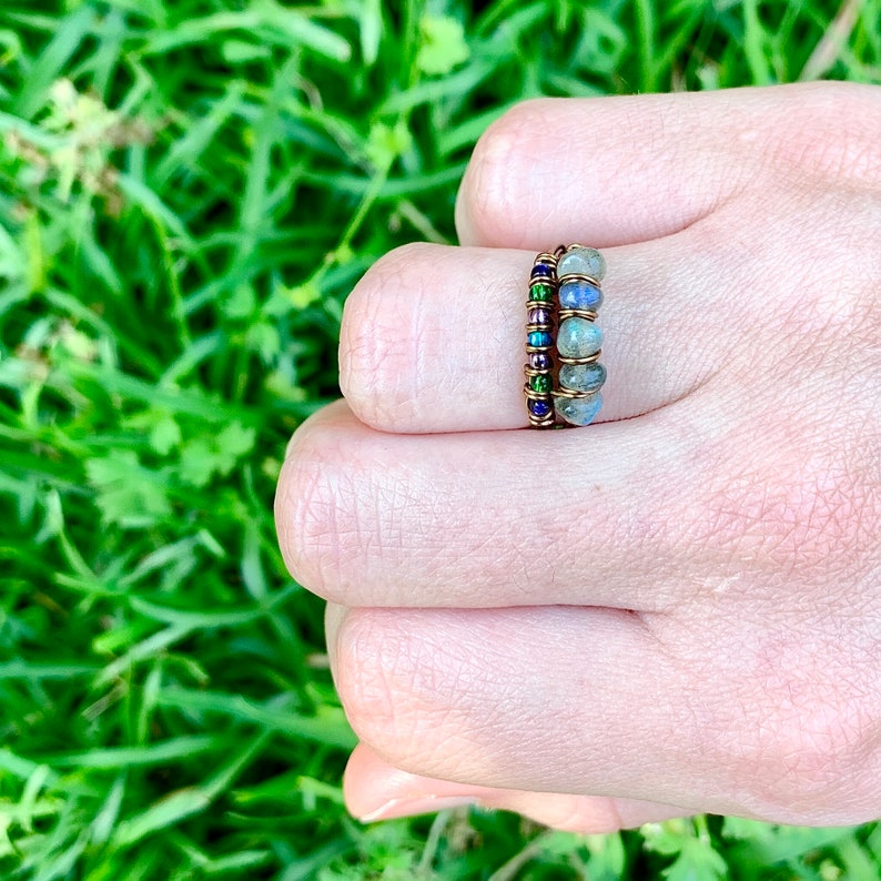 Aurora Borealis Ring Northern Lights Ring Celestial Ring - Etsy