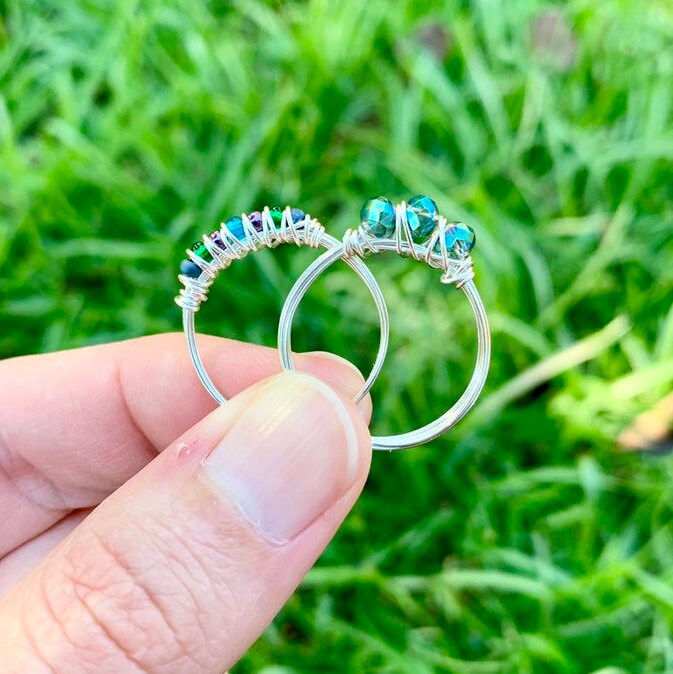 Aurora Borealis Ring Northern Lights Ring Celestial Ring | Etsy