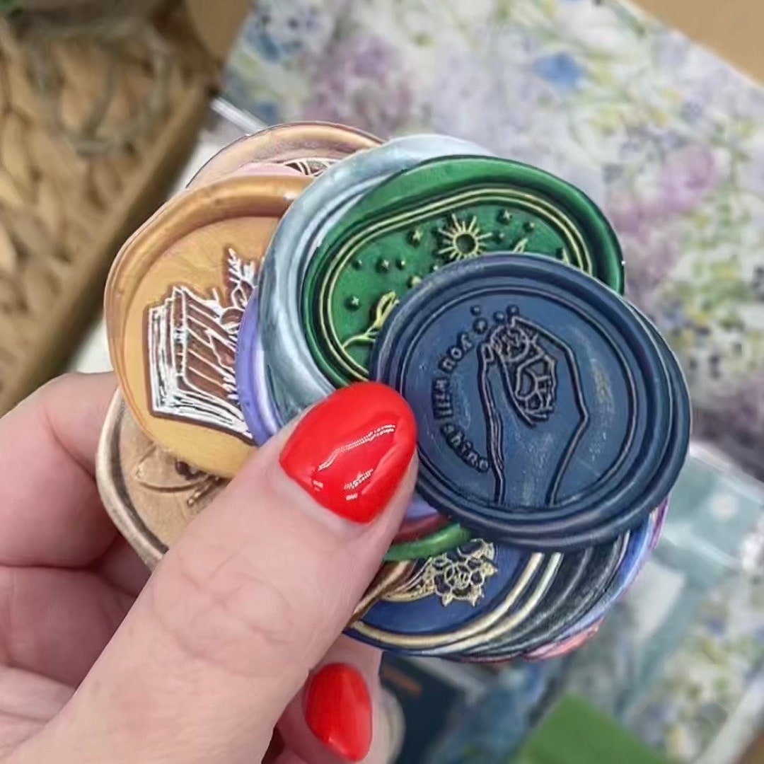 46 Adhesive Wax Seal Stickers Seal Stamp Stickers Scrapbook Supplies ...