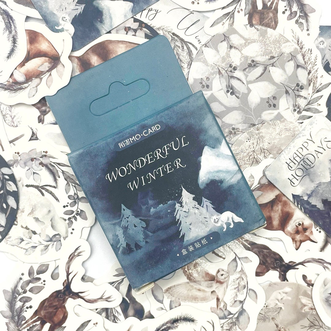 Enchanted Winter Forest Sticker Set Snowy Forest Stickers Scrapbook ...