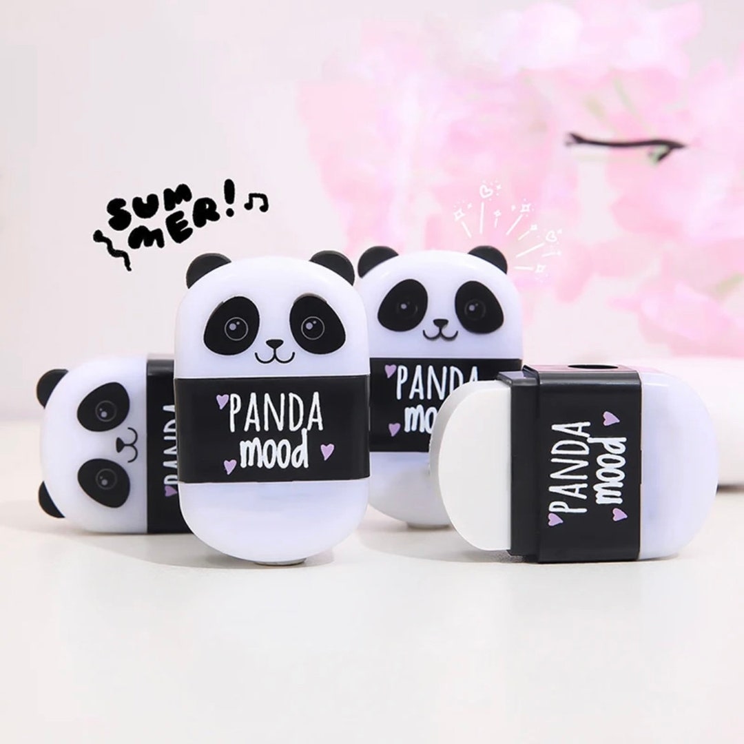 Panda Sharpener & Eraser 2 in 1 Sharpener School Supplies Novelty ...