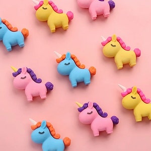 Kawaii Unicorn Rubber Eraser Kawaii Stationery Back to School Supplies ...