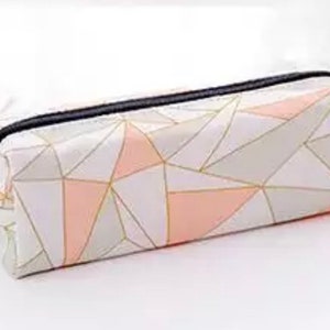Pastel Geometric Pencil Case Canvas Pencil Case - Etsy UK