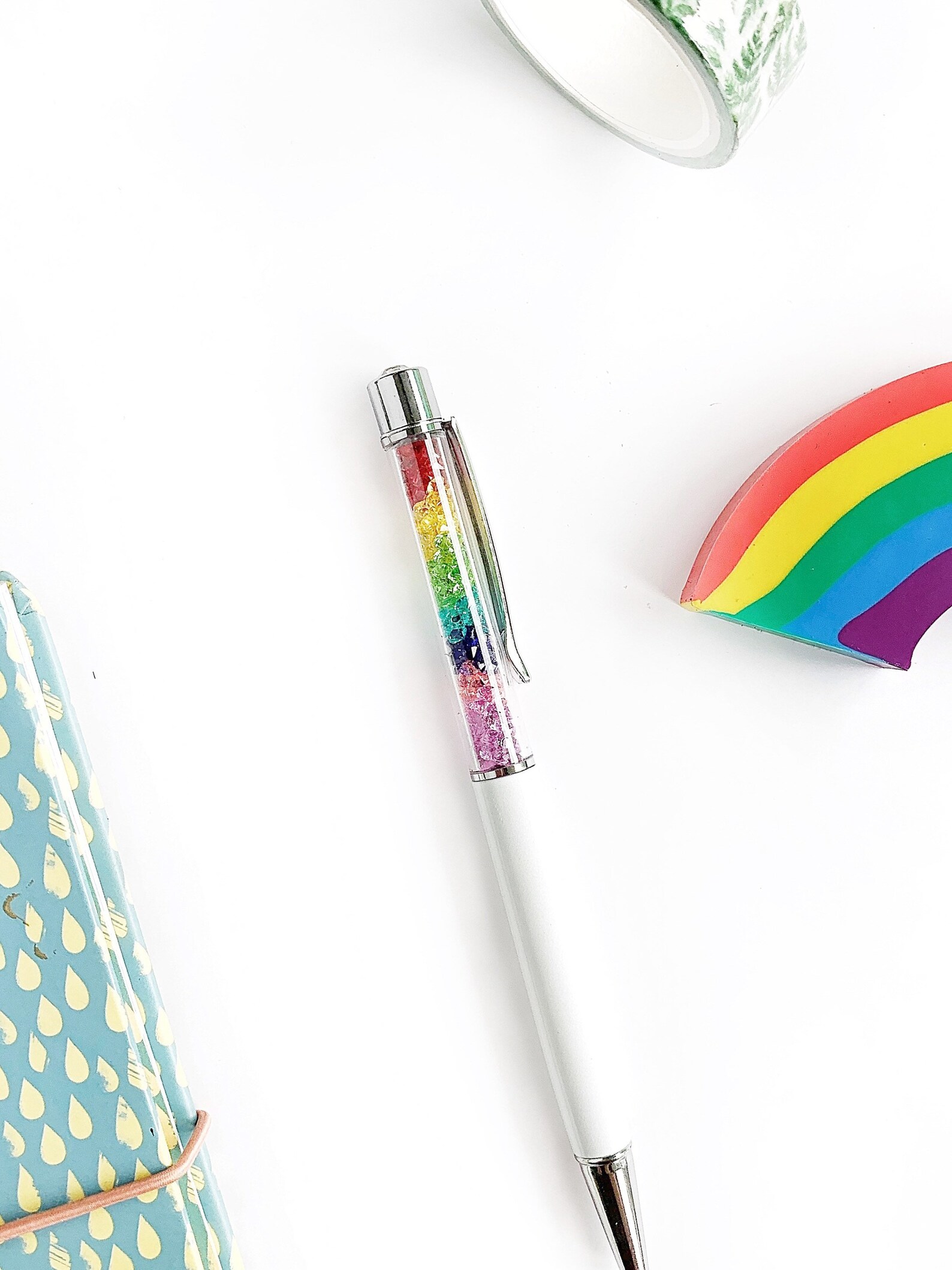 Rainbow Crystal Ballpoint Pen Diamond Pen Ballpoint Pen | Etsy