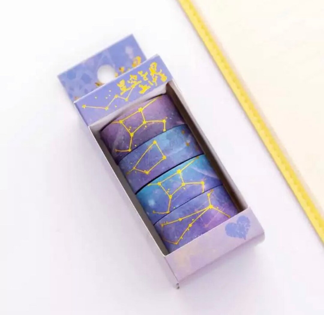 Galaxy Star Washi Tape Set Foiled Constellation Tape Zodiac Journal ...