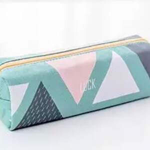 Pastel Geometric Pencil Case Canvas Pencil Case - Etsy UK