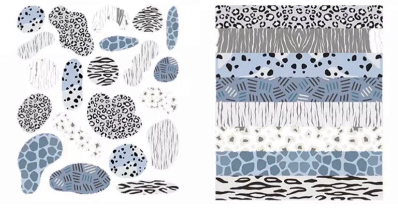 Leopard Print Sticker Set Leopard Stickers Animal Print - Etsy UK