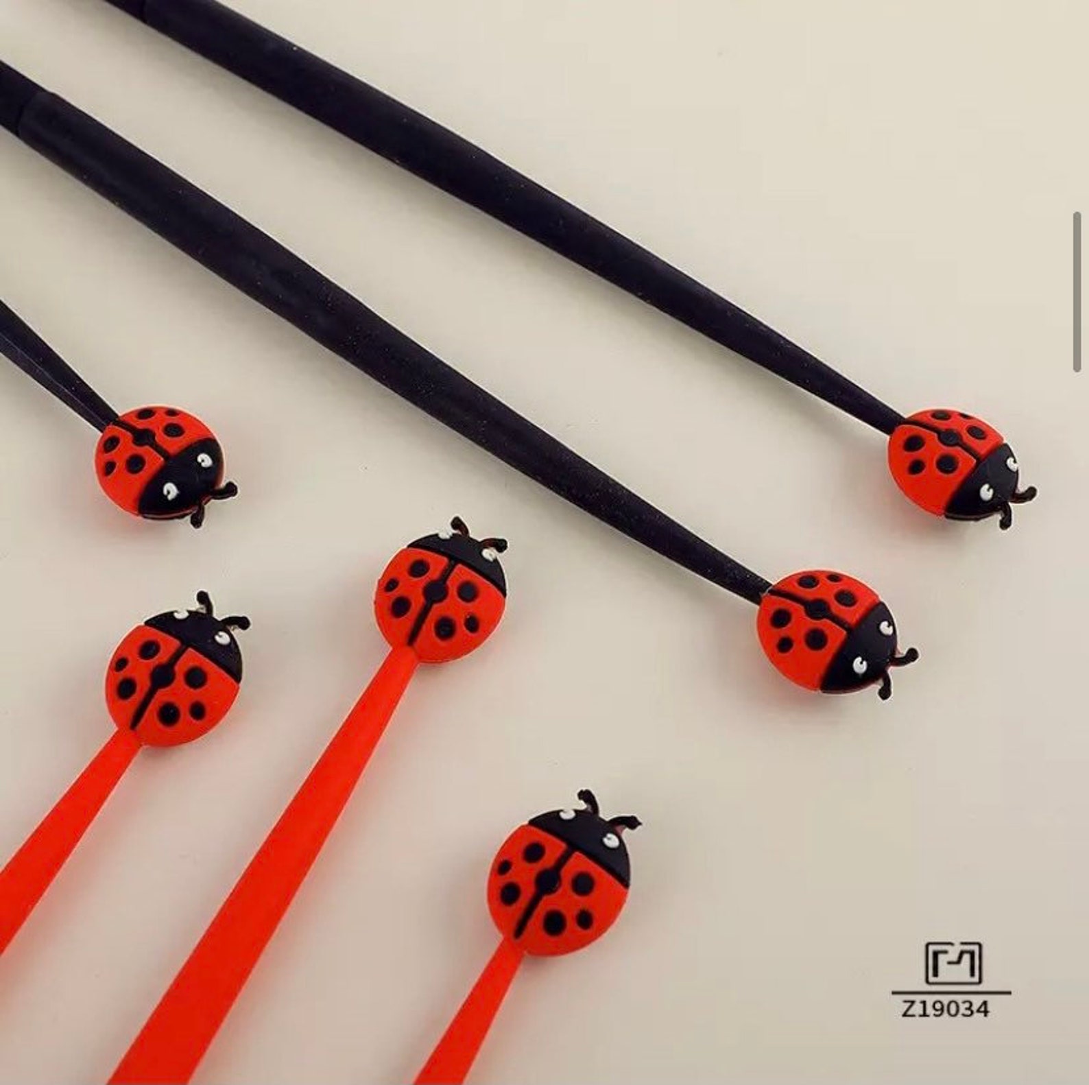 Kawaii Ladybird Gel Pen Bendy Pens Kawaii Stationery - Etsy UK