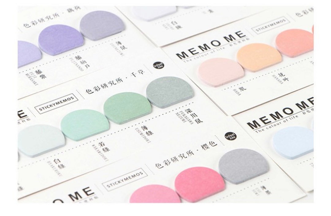 Pastel Dot Tabs Memo Sticky Notes Dot Stickers Planner Tabs Sticky Tabs ...