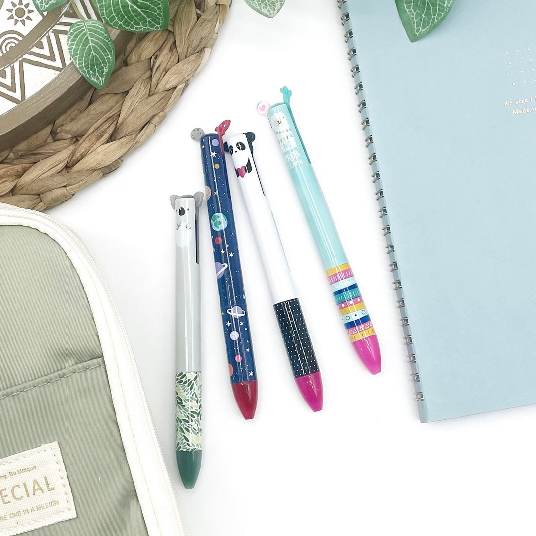 Legami Click & Clack Ballpoint Pen Dual Pens Coloured Ink Pens Koala ...