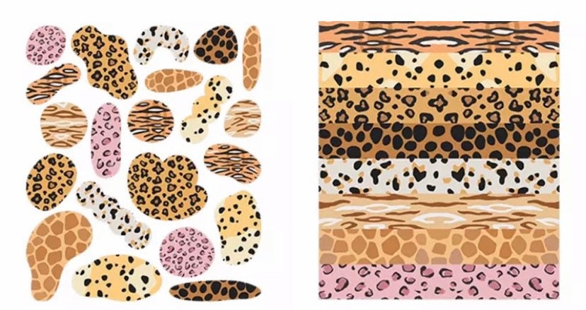 Leopard Print Sticker Set Leopard Stickers Animal Print - Etsy UK