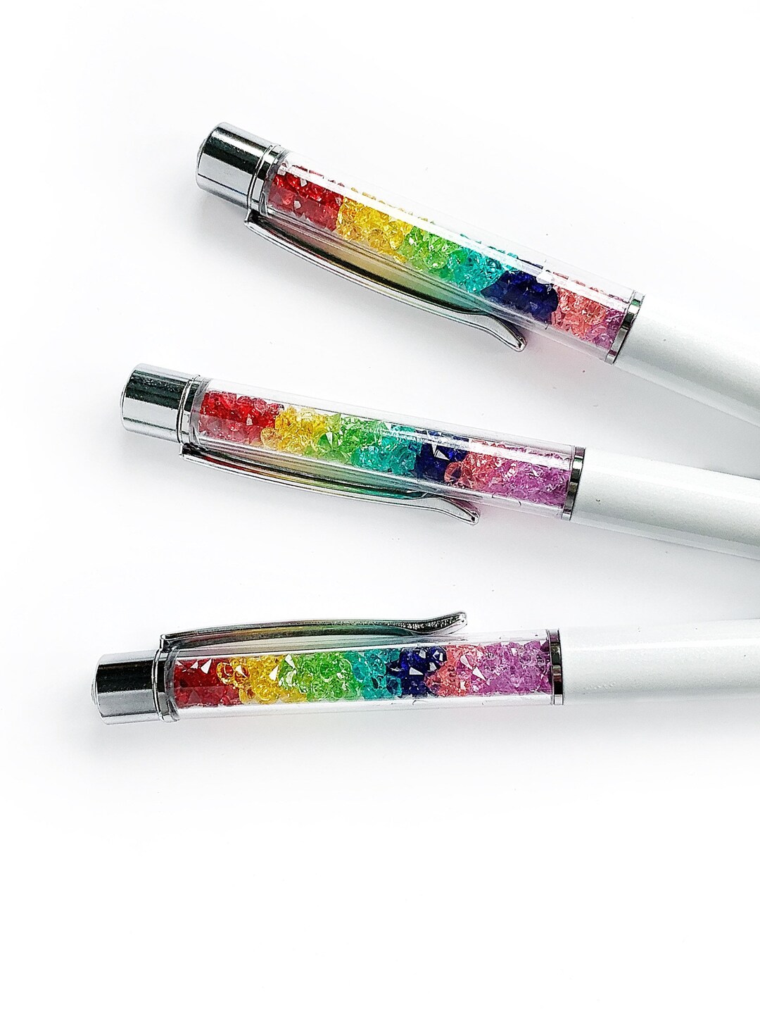 Rainbow Crystal Ballpoint Pen Diamond Pen Ballpoint Pen Writing Pen ...